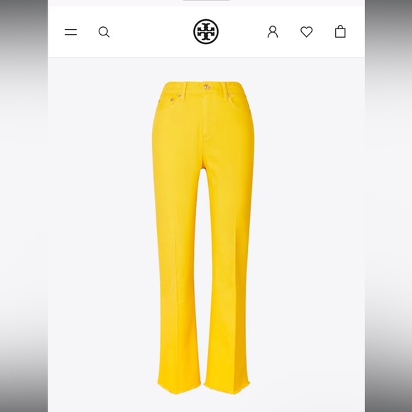 Tory Burch | Jeans | Tory Burch Yellow Boot Cut Denim Pants | Poshmark